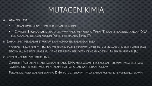 BIOLOGI BAB. MUTASI MATERI KELAS XII SMA | PPTX