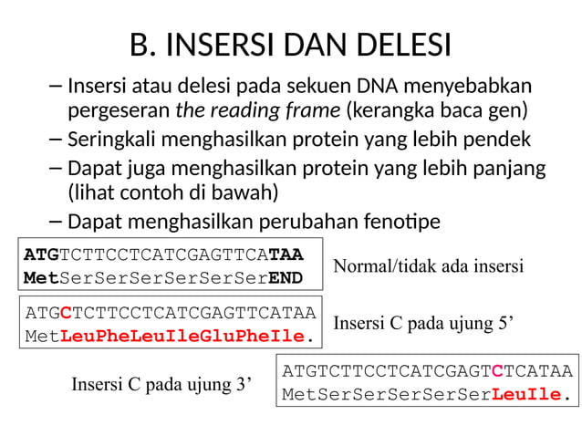 MUTASI DAN JENISNYA, INSERSI, DELESI .pptx