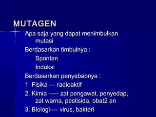 Mutasi gen & mutasi-kromosom | PPT