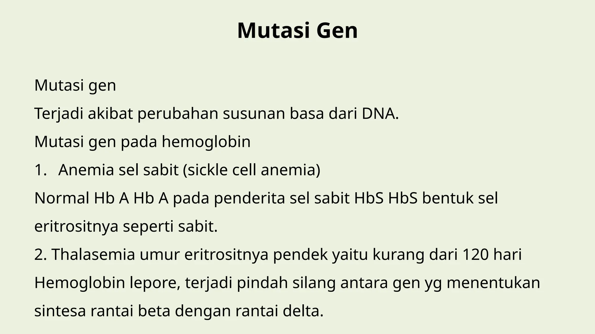 Mutasi Gen & Mutasi Kromosom dalam genetika | PPTX