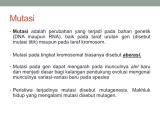 Mutasi perkuliahan Dasar Genetika ikan part 1pptx.pptx