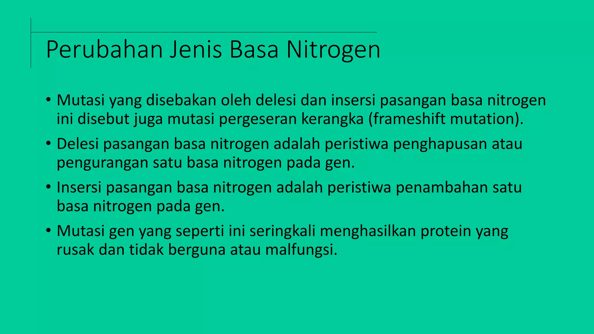 Powerpoint Mutasi dalam mekanisme evolusi manusia biologi SMA | PPTX