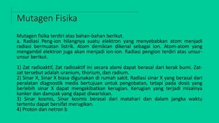 Powerpoint Mutasi dalam mekanisme evolusi manusia biologi SMA | PPTX