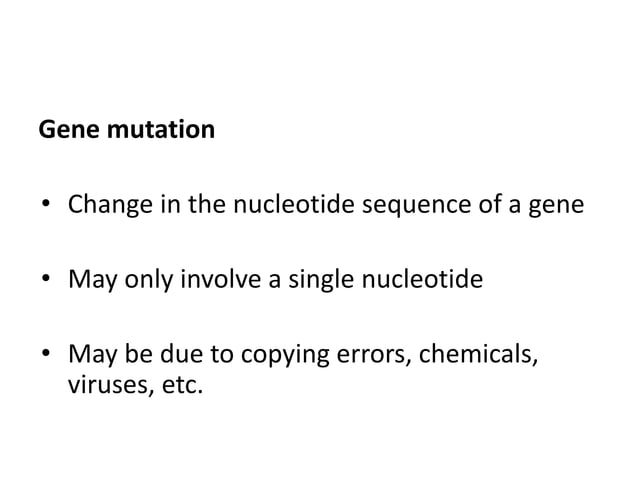 Mutation | PPTX | Genetics | Science