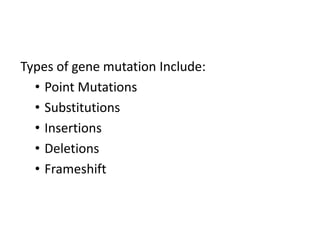 Mutation | PPTX | Genetics | Science
