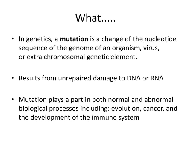 Mutation | PPTX | Genetics | Science