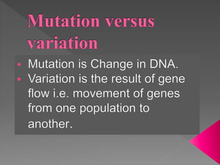 Mutation and It's types. | PPT