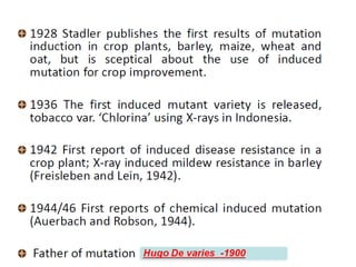 MUTATION BREEDING IN VEGETABLE CROPS | PPT