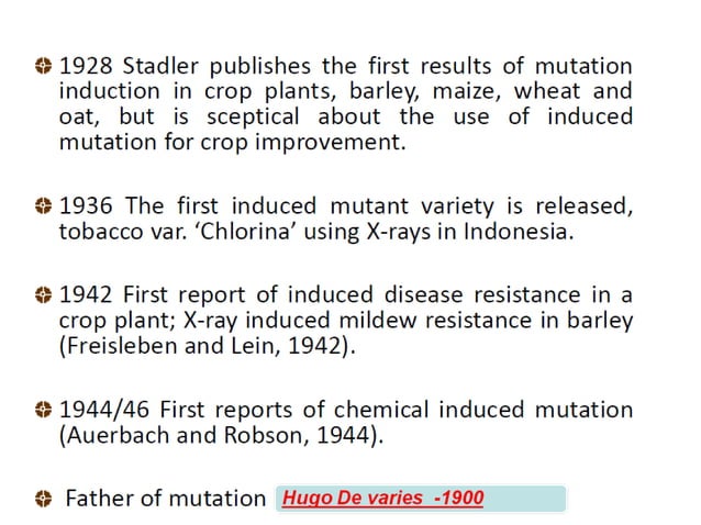 MUTATION BREEDING IN VEGETABLE CROPS | PPT
