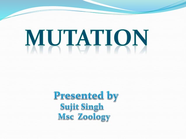 Mutation | PPTX | Blood Disorders | Diseases and Conditions
