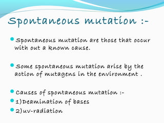 Mutation | PPT | Chemistry | Science
