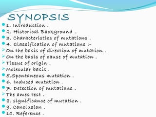 Mutation | PPT | Chemistry | Science