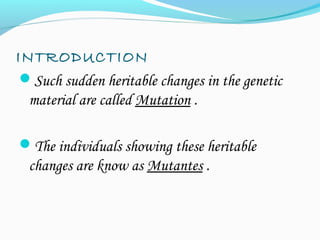 Mutation | PPT | Chemistry | Science