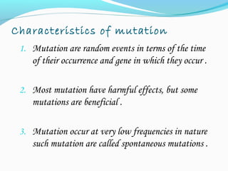 Mutation | PPT | Chemistry | Science