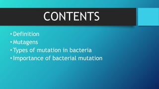 Mutation mbbs microbiology | PPTX
