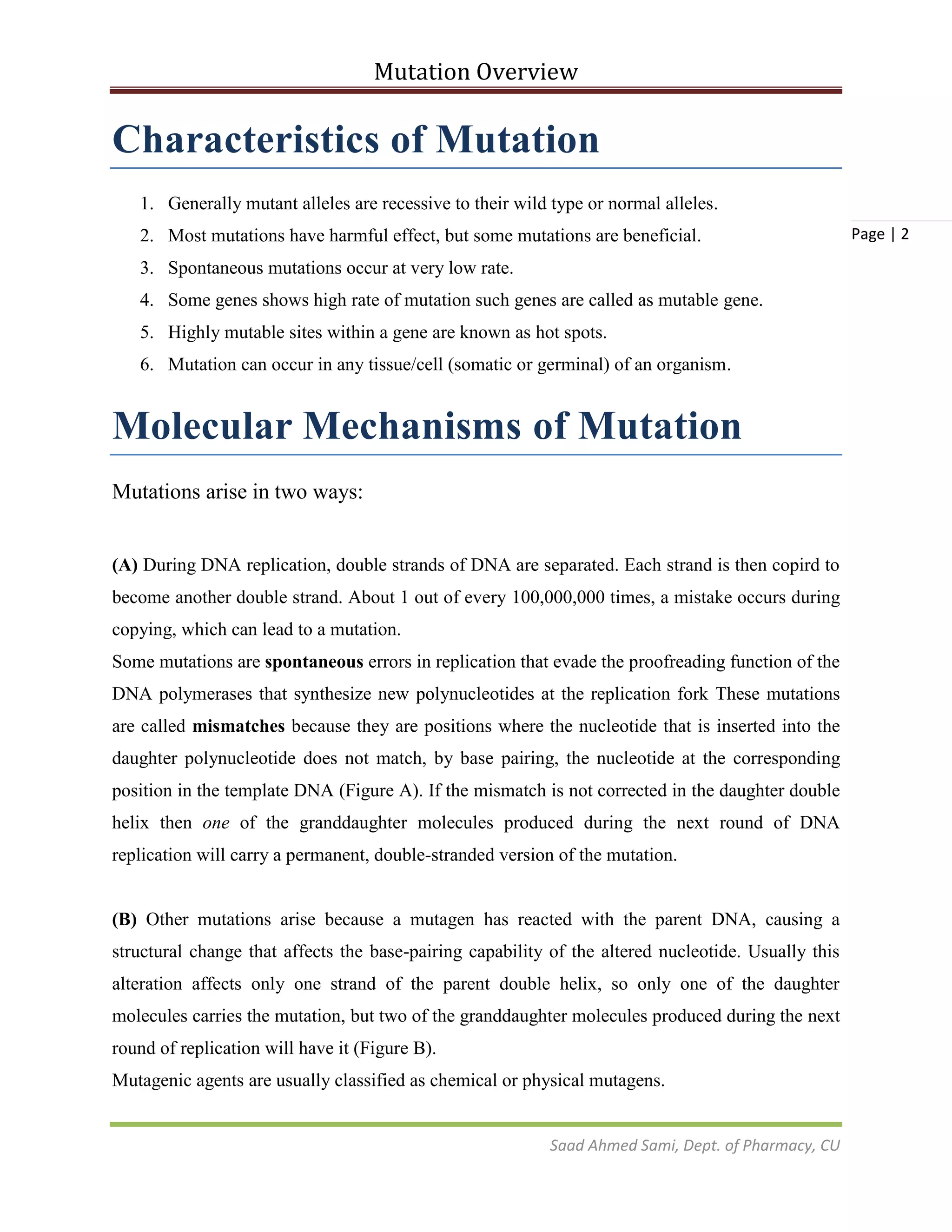 Mutation | PDF