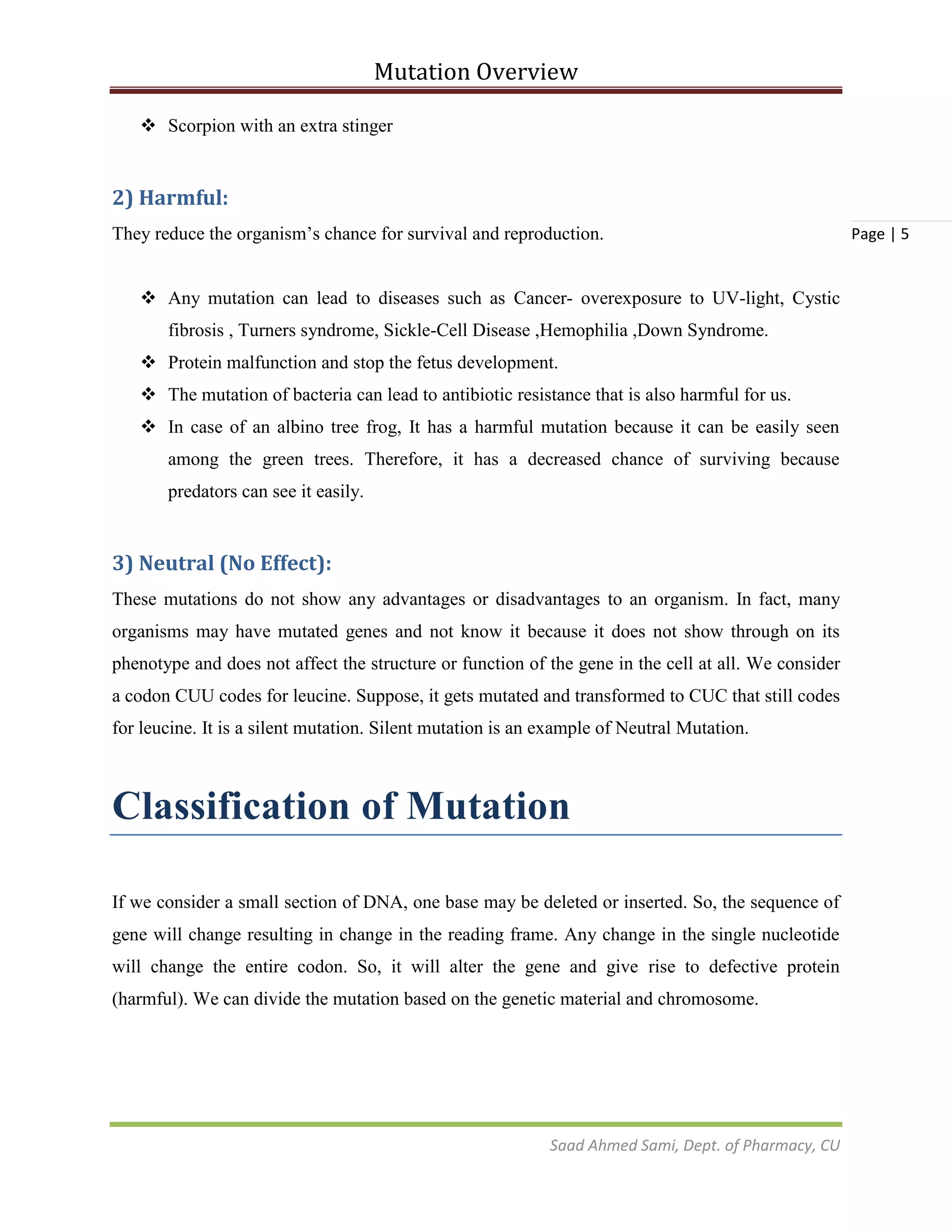 Mutation | PDF