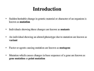 Mutation and its types | PPTX