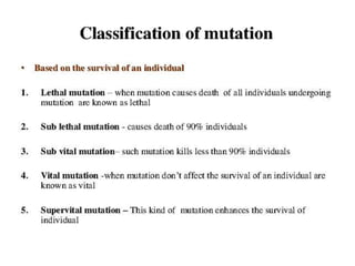 Mutation and its types | PPTX