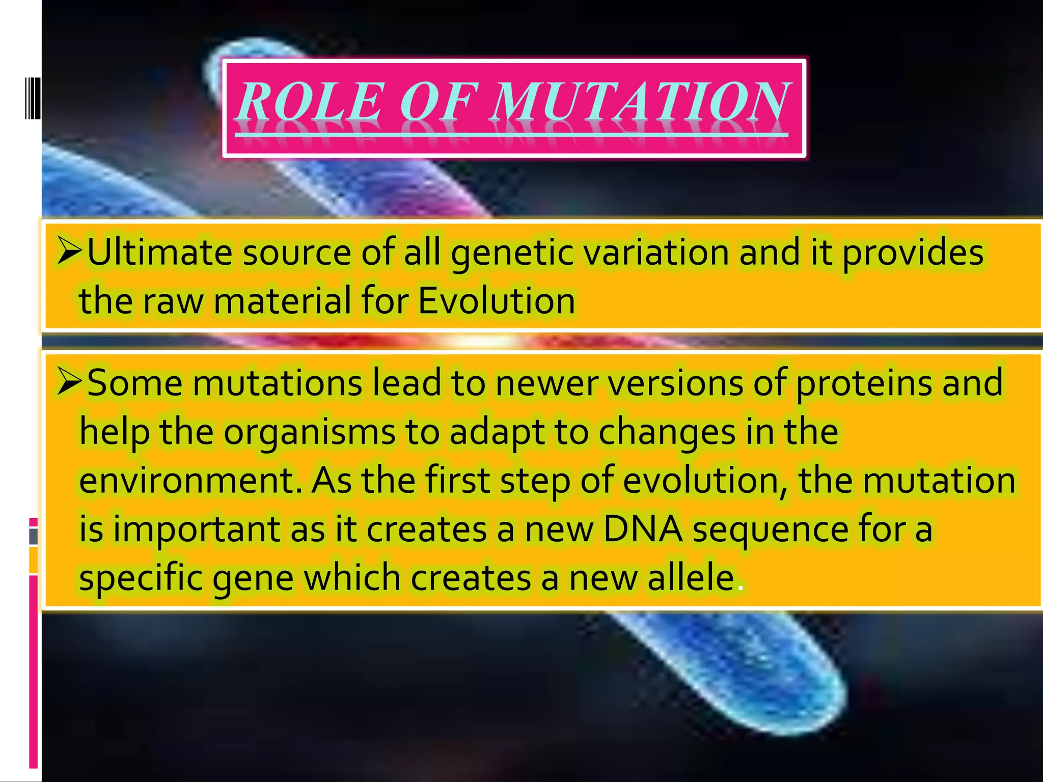 MUTATION,CHROMOSOMAL MUTATION &GENE MUTATION | PPTX