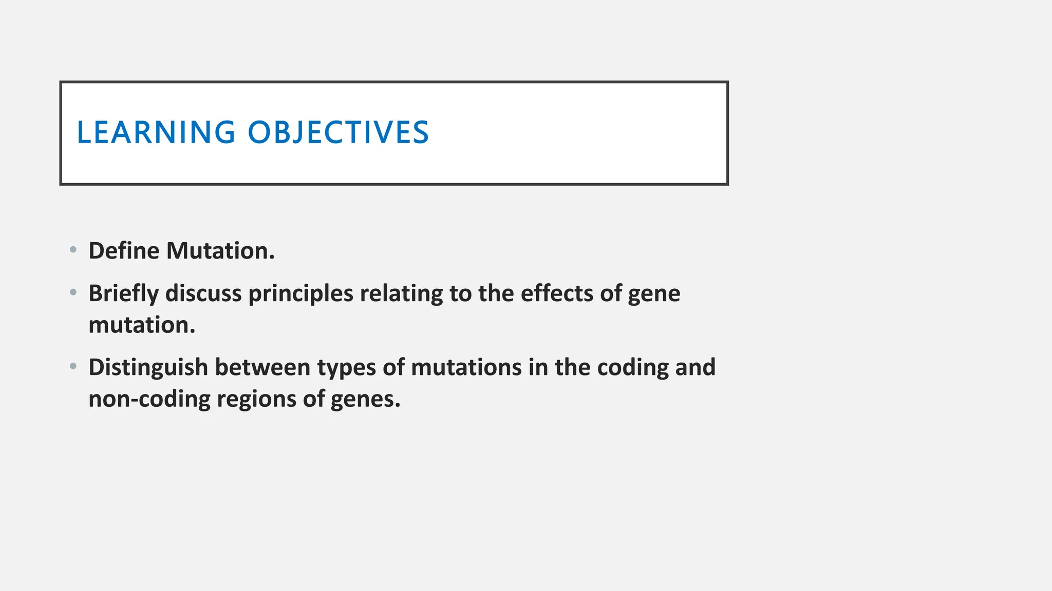 Mutation , its types andprinciples relating to the effects of gene ...