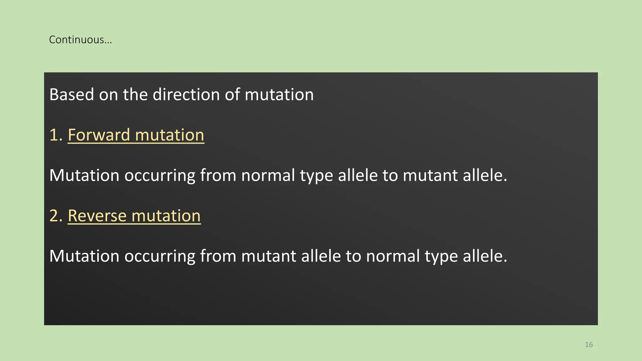 Mutation : types and features........... | PPTX