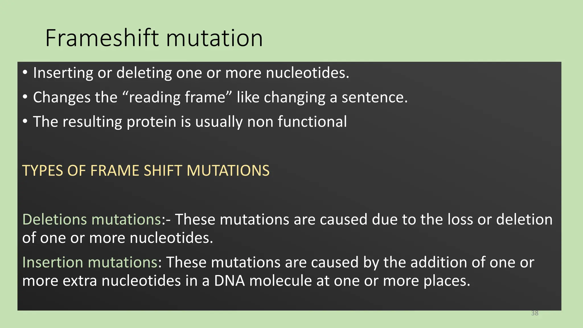 Mutation : types and features........... | PPTX
