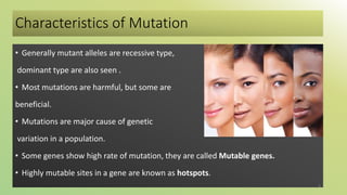 Mutation : types and features........... | PPTX