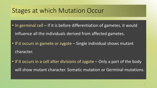 Mutation : types and features........... | PPTX