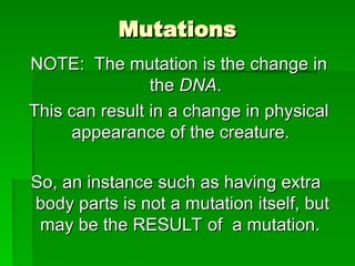MUTATION- DNA's Error how it affects Organisms.ppt