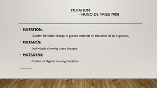 Genetic Mutation: Causes, Types, and Significance | PPTX