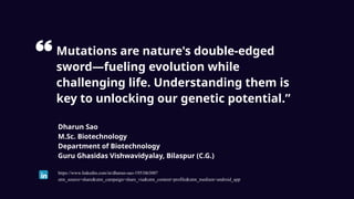 Mutation: The Driving Force of Evolution | PPTX