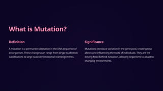 Mutation: The Driving Force of Evolution | PPTX
