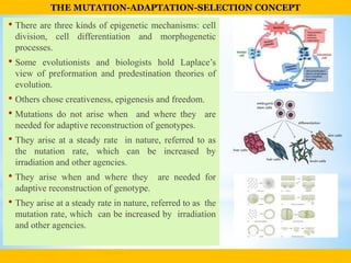 Mutation, adaptation and selection concept | PPT