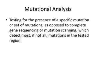 Mutational analysis | PPTX