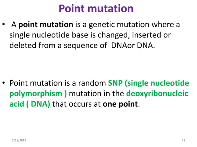 Mutation and DNA repair mechanism | PPTX