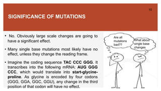 mutation and its evolutionary significance | PPTX