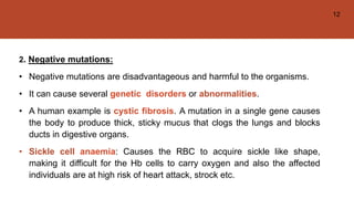 mutation and its evolutionary significance | PPTX