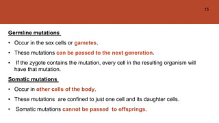 mutation and its evolutionary significance | PPTX