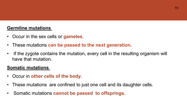 mutation and its evolutionary significance | PPTX