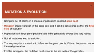 mutation and its evolutionary significance | PPTX
