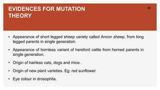 mutation and its evolutionary significance | PPTX