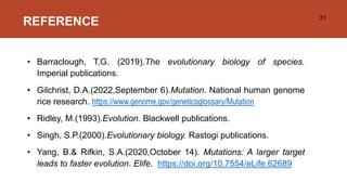 mutation and its evolutionary significance | PPTX
