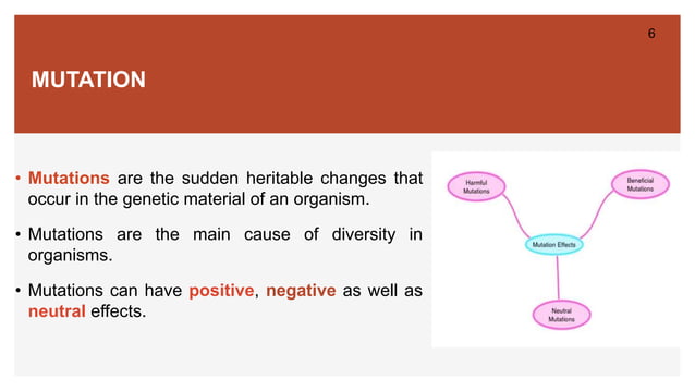 mutation and its evolutionary significance | PPTX