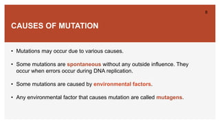 mutation and its evolutionary significance | PPTX
