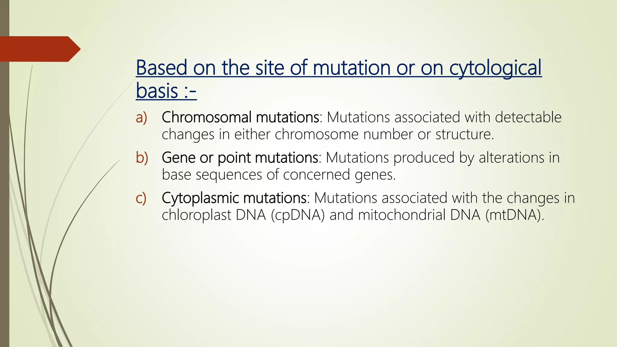 Mutation and its role in Crop Improvement | PPTX