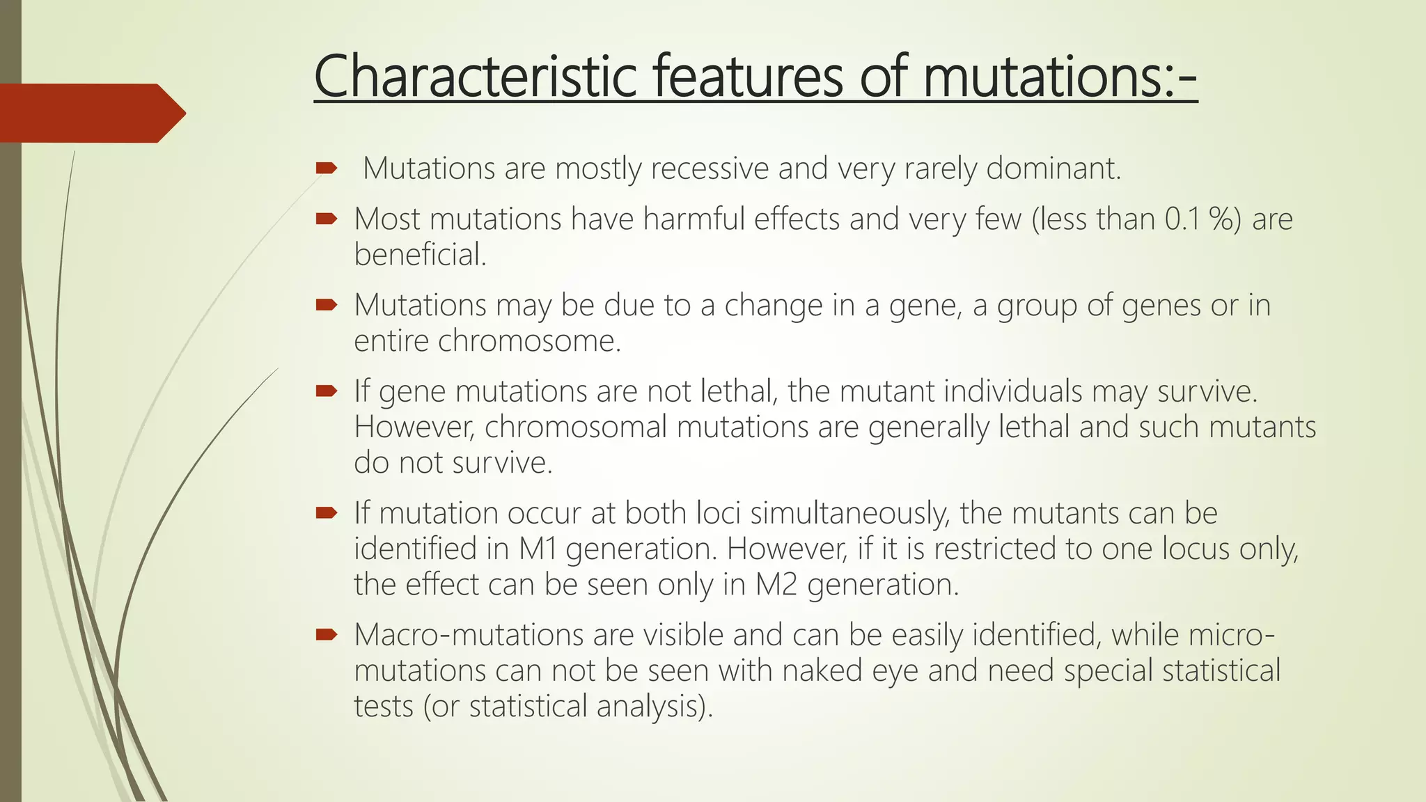 Mutation and its role in Crop Improvement | PPTX