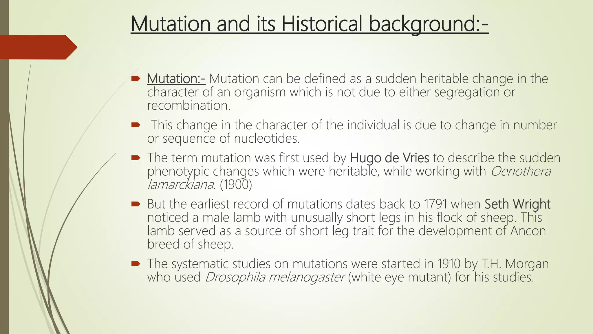 Mutation and its role in Crop Improvement | PPTX