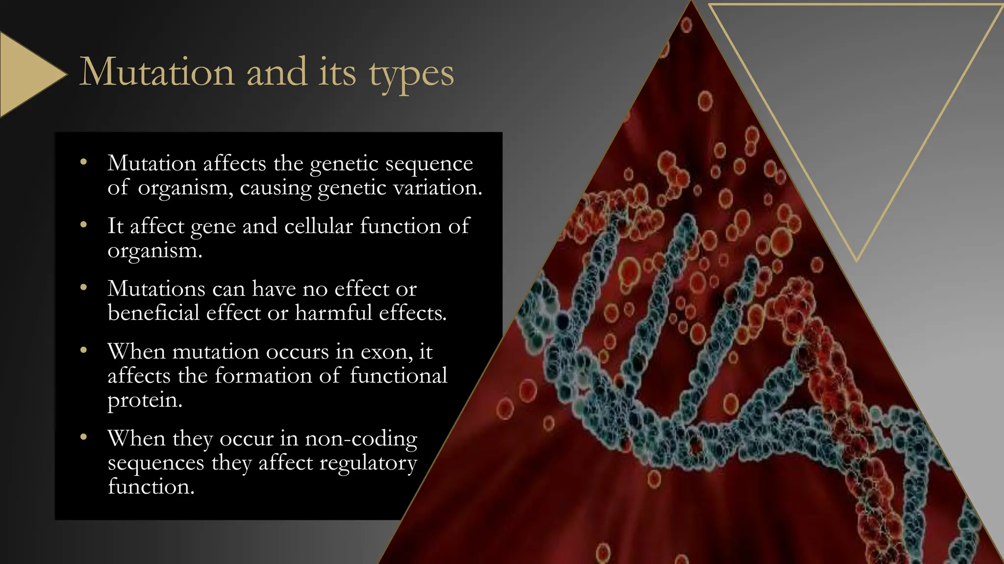Gene Mutation its types and importance of mutation | PPTX