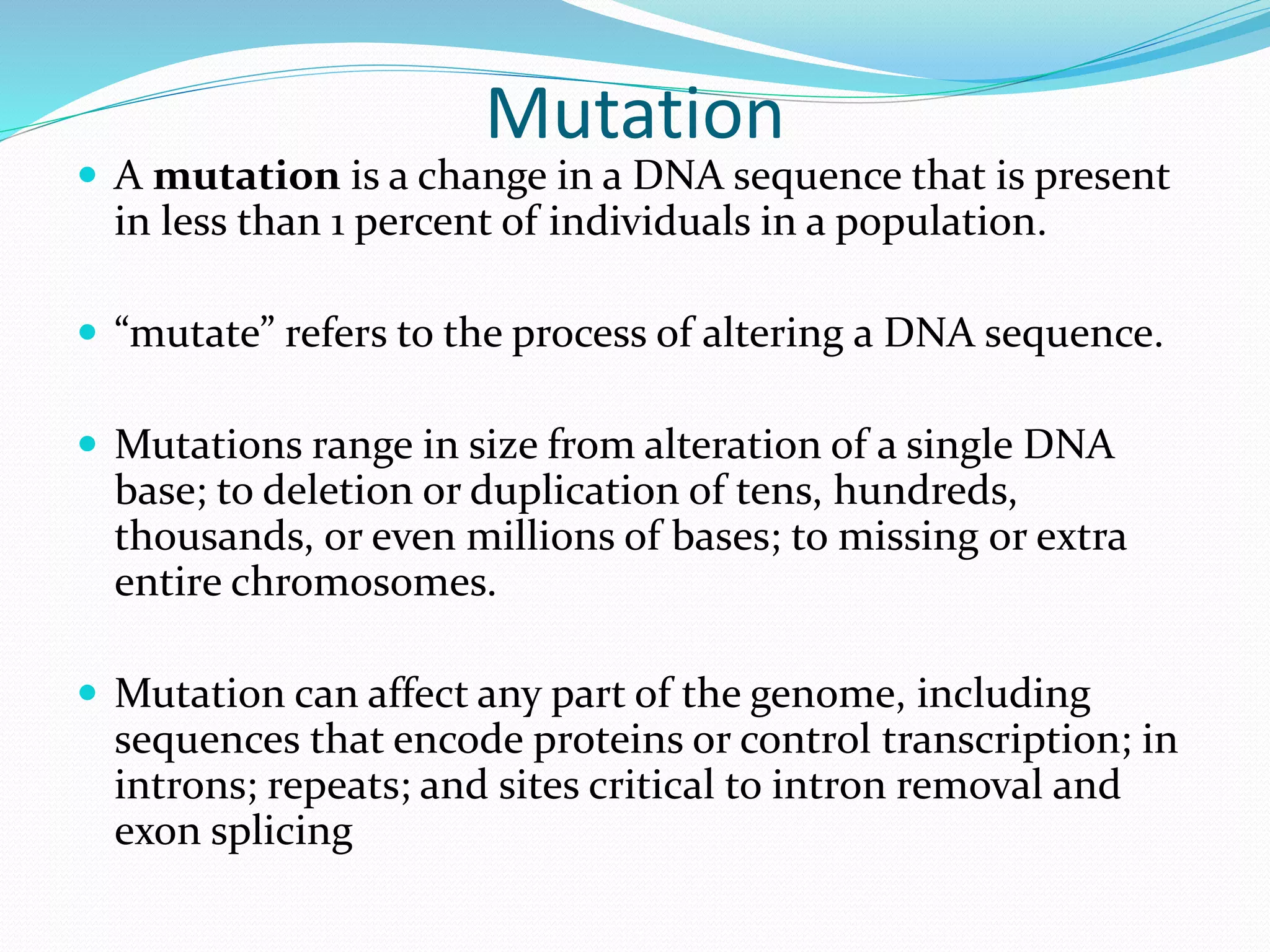 Mutation and its types | PPTX